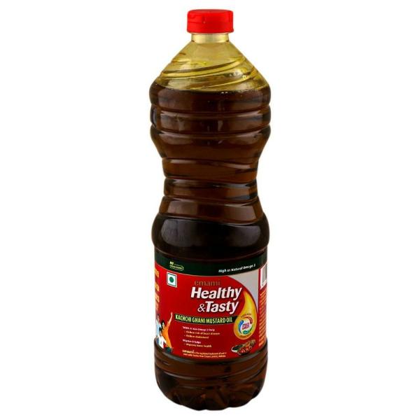 Emami Healthy & Tasty Kachi Ghani Mustard Oil 1 L (Bottle) - JioMart