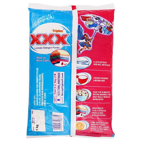 Triplex XXX Lavender Detergent Powder 1 kg - JioMart
