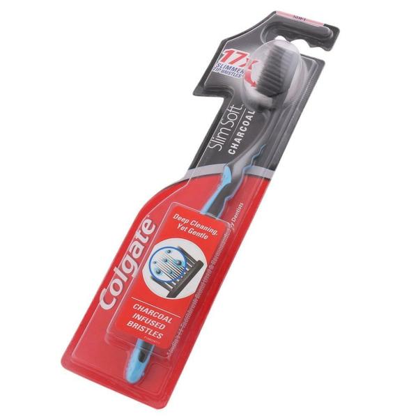 Colgate Slim Soft Charcoal (Soft) Toothbrush - JioMart