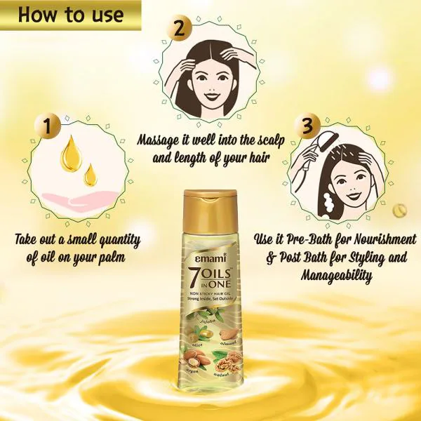 Emami 7 Oils In One Non-Sticky Hair Oil 50 ml - JioMart