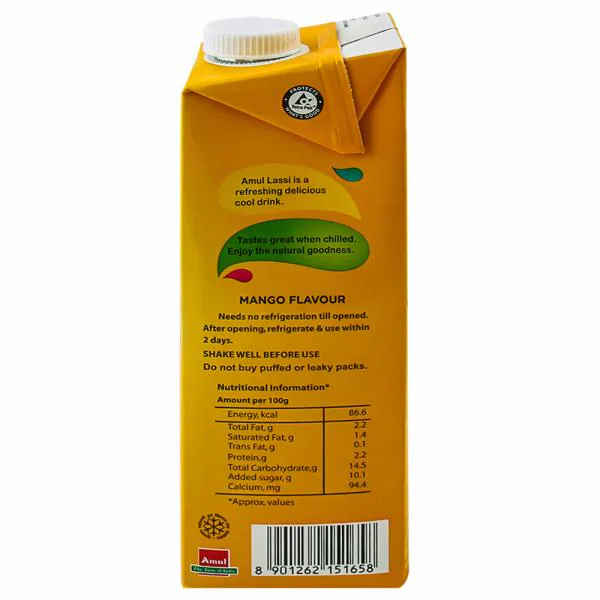 Amul Mango Lassi 1 L (Tetra Pak) - JioMart