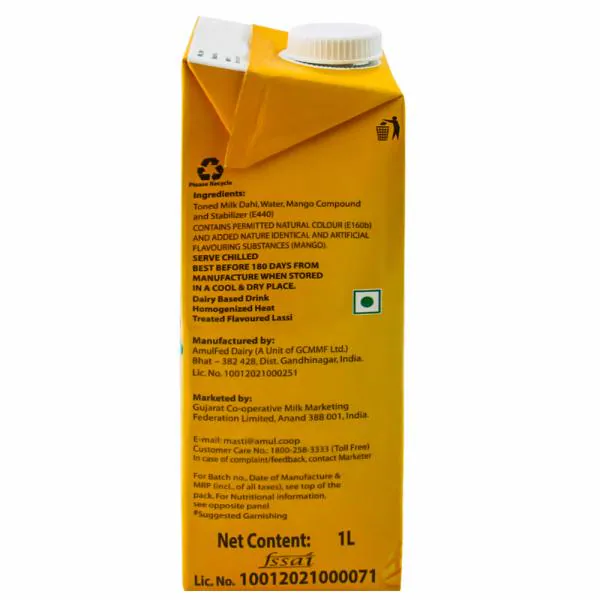 Amul Mango Lassi 1 L (Tetra Pak) - JioMart