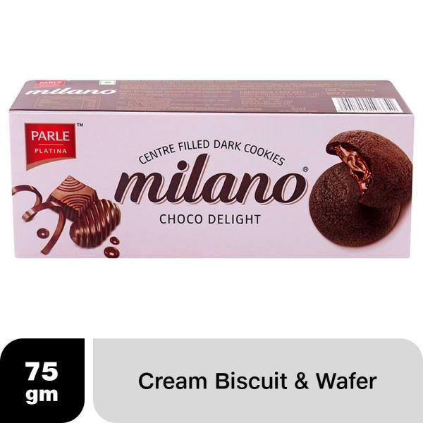 Parle Platina Milano Choco Delight Centre Filled Dark Cookies 75 g ...