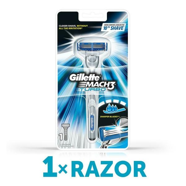 Gillette Mach3 Turbo Manual Shaving Razor 3 Blades - JioMart