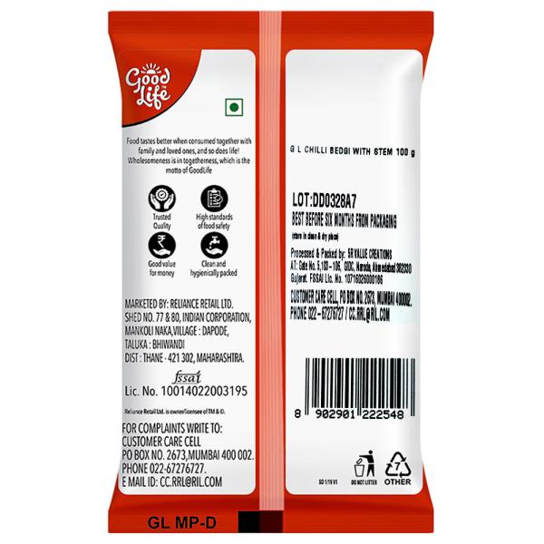 Good Life Bedgi Stem Chilli 100 g - JioMart