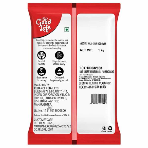 Good Life Boiled Kolam Rice 1 kg - JioMart