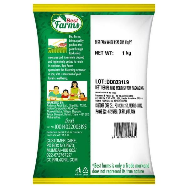 Best Farms White Vatana / Matar 1 kg - JioMart