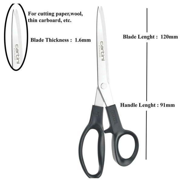 Cartini Stainless Steel Kitchen Scissor 21 cm (No.7131) - JioMart