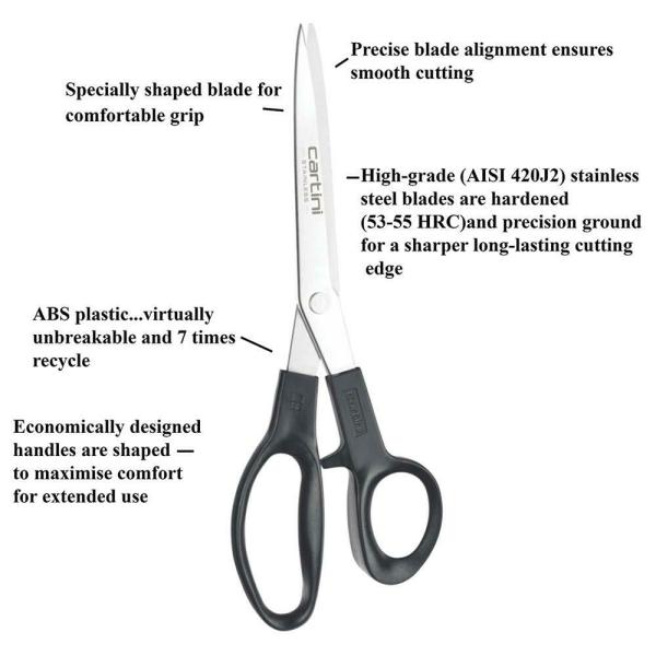 Cartini Stainless Steel Kitchen Scissor 21 cm (No.7131) - JioMart
