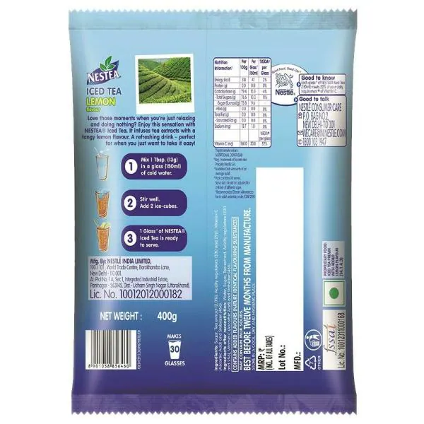 Nestea Lemon Instant Ice Tea Powder 400 g - JioMart