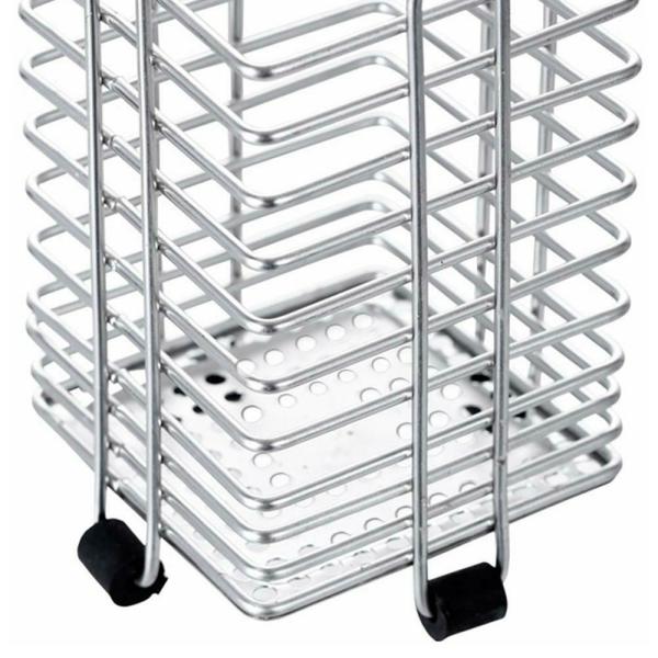 Anjali Square Stainless Steel Cutlery Stand 13 cm - JioMart
