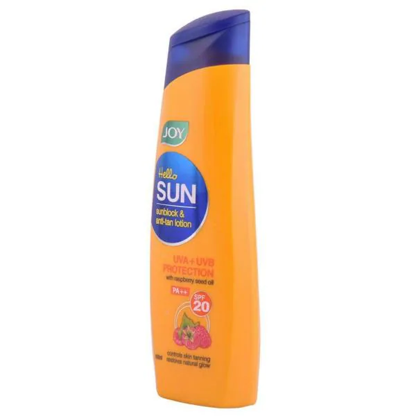 Joy Hello Sun SPF 20 PA++ UVA UVB Sunblock and Anti-Tan Lotion with ...