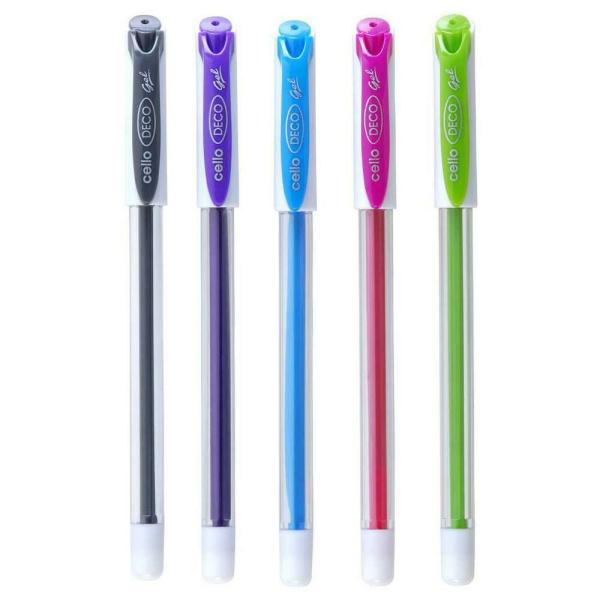 Bic Cello Deco Blue Gel Pen (Pack of 5) - JioMart