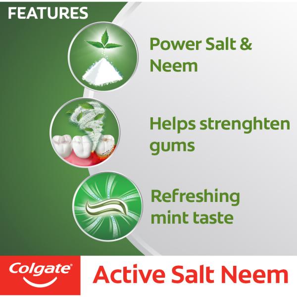 Colgate Active Salt Neem Toothpaste 200 g - JioMart