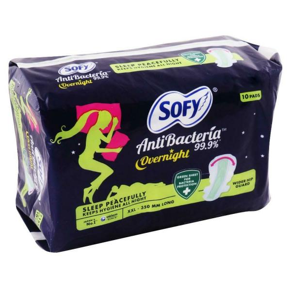 Sofy Anti Bacteria Overnight Sanitary Napkin with Wings (XXL) 10 pads ...