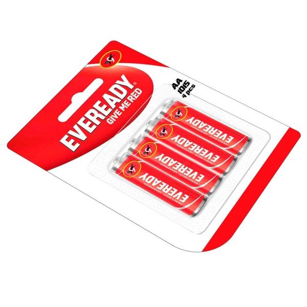 Eveready Red 1015 AA Carbon Zinc Batteries (Pack of 4) - JioMart