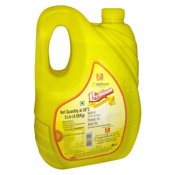 Sun Premium Refined Sunflower Oil 5 L - JioMart
