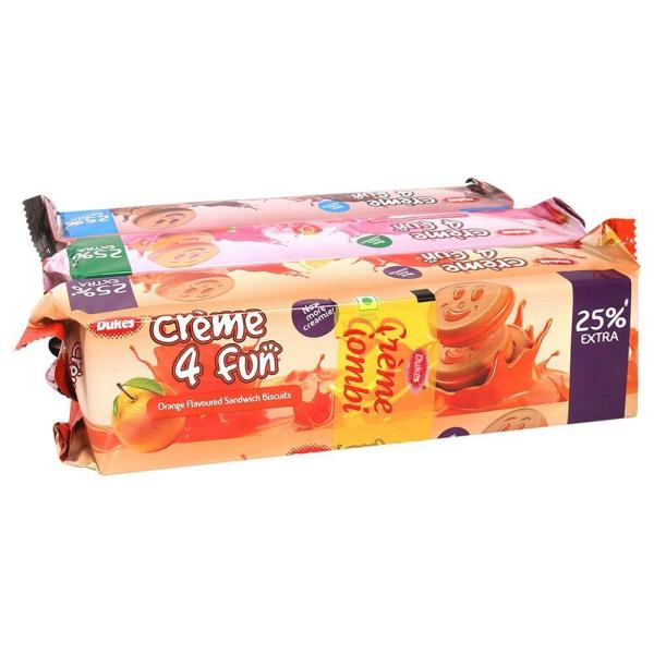 Dukes Creme 4 Fun Cream Biscuits Combo Pack 120 g (Pack of 3) - JioMart