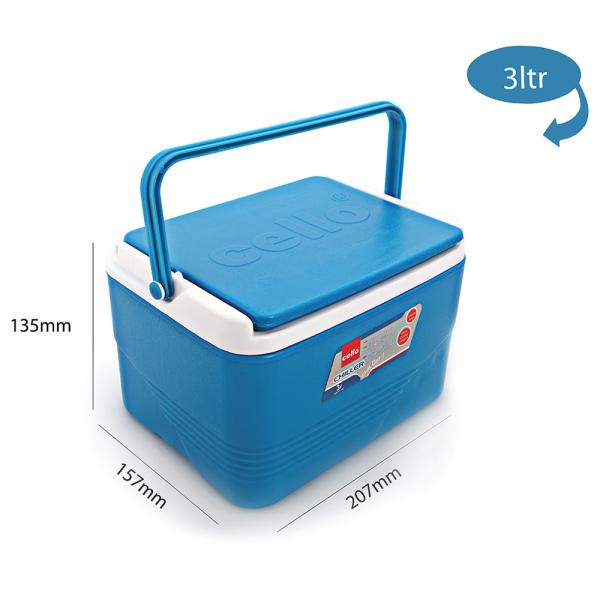 Cello Chiller Blue Rectangle Plastic Ice Pack Cooler Box 3 L - JioMart