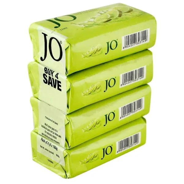 Jo Lime Sparkling Fresh Soap with Glycerine 150 g (Pack of 4) - JioMart