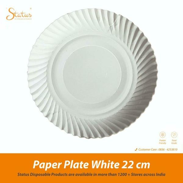 Status Super Thick Round Disposable Paper Plates 9 inch 50 pcs - JioMart