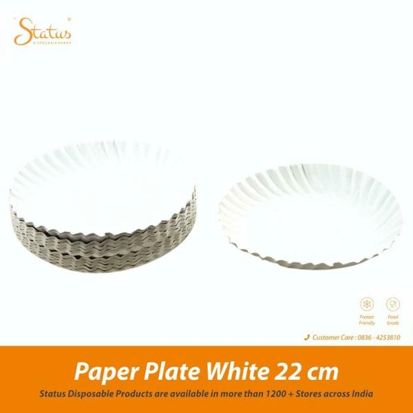 Status Super Thick Round Disposable Paper Plates 9 inch 50 pcs - JioMart
