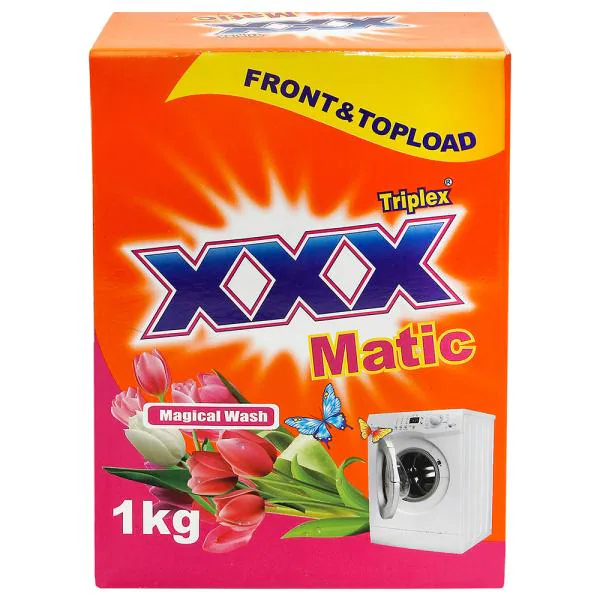 Triplex XXX Matic Magical Wash Front & Top Load Detergent Powder 1 kg ...