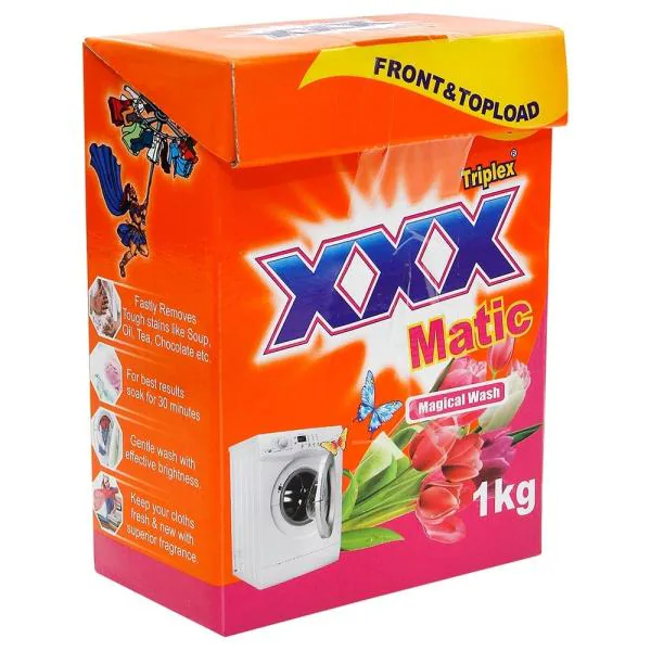 Triplex XXX Matic Magical Wash Front & Top Load Detergent Powder 1 kg ...