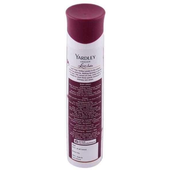 Yardley Lace Satin Perfumed Deodorant Body Spray for Women 150 ml - JioMart