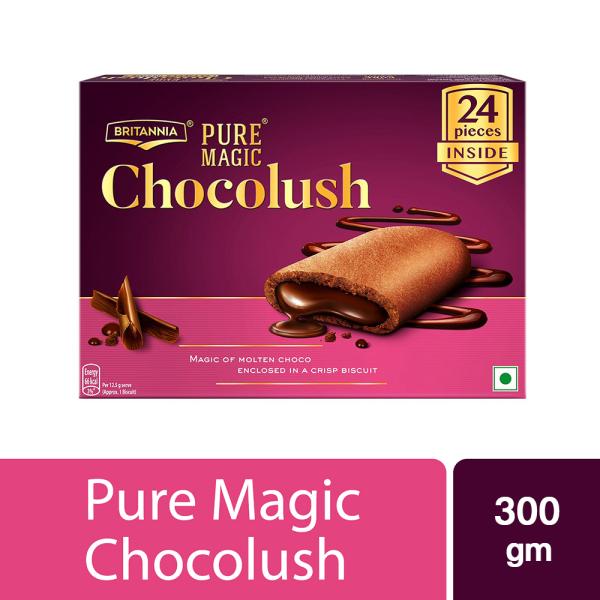 Britannia Pure Magic Chocolush Cookies 300 g (24 pcs) - JioMart
