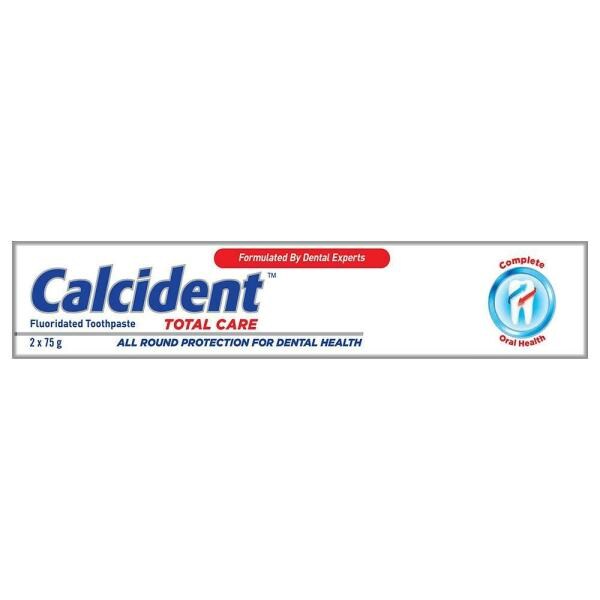 Calcident Total Care Fluoridated Toothpaste 75 g (Buy 1 Get 1 Free ...