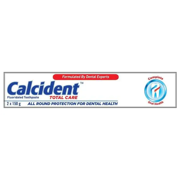 Calcident Total Care Fluoridated Toothpaste 150 g (Buy 1 Get 1 Free ...