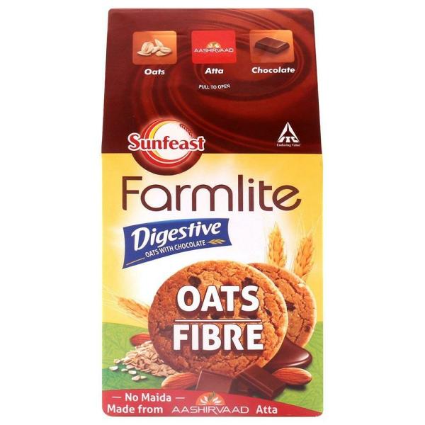 Sunfeast Farmlite Oats Cookies With Chocolate 150 g - JioMart