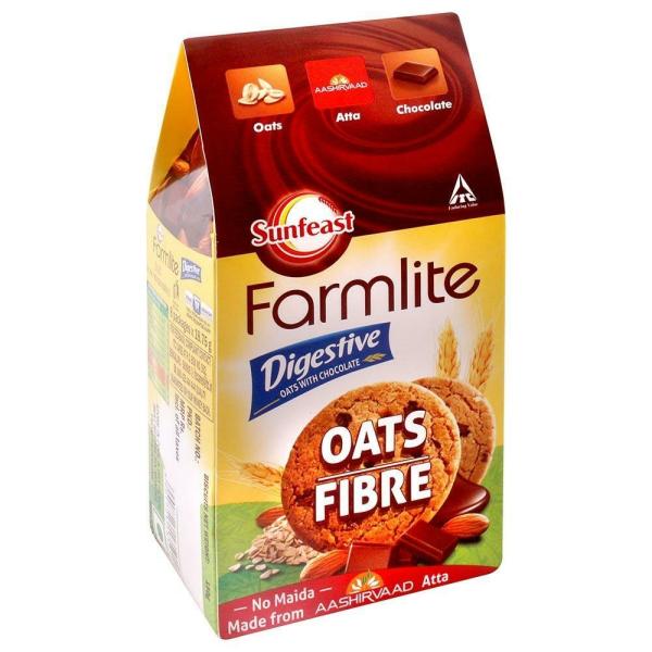 Sunfeast Farmlite Oats Cookies With Chocolate 150 g - JioMart