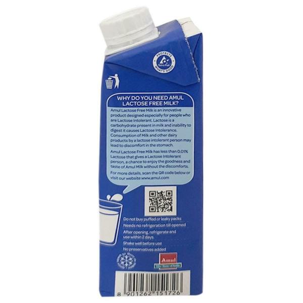 Amul Lactose Free Milk 250 ml (Tetra Pak) - JioMart