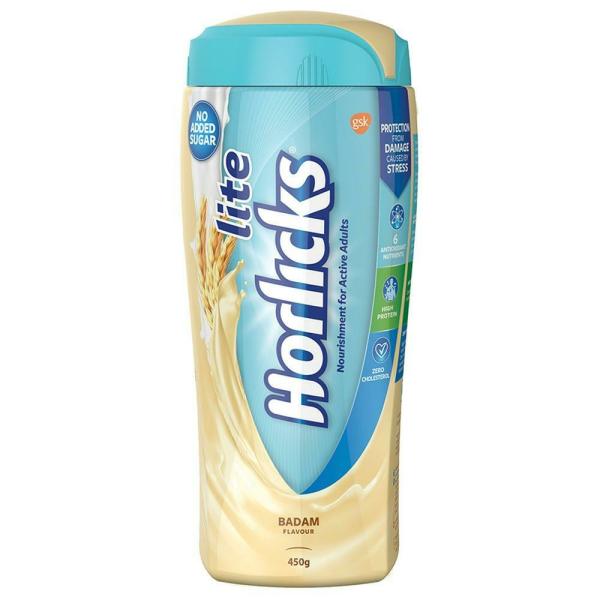 Horlicks Lite Badam Drink Powder 450 g - JioMart