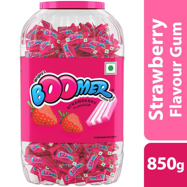 Boomer Strawberry Bubble Gum 850 g (Pack of 250) - JioMart