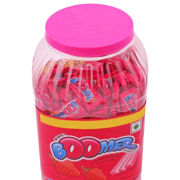 Boomer Strawberry Bubble Gum 850 g (Pack of 250) - JioMart