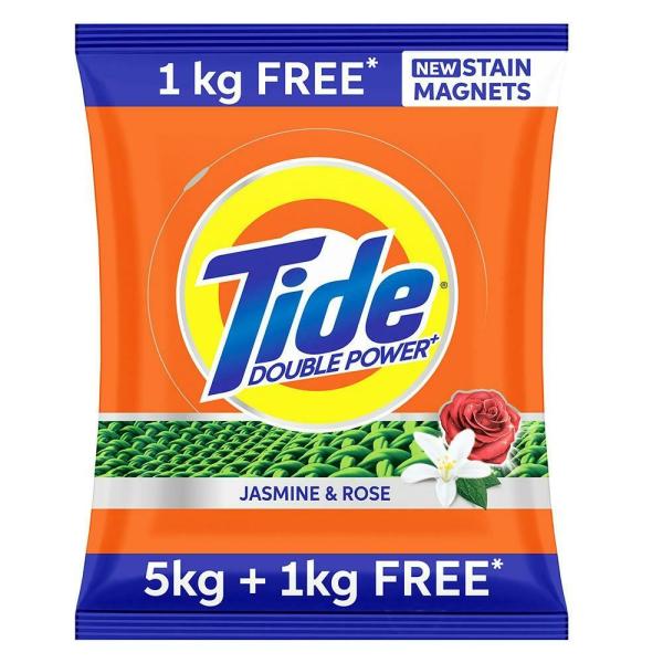 Tide Jasmine & Rose Detergent Powder 5 kg (Get Extra 1 kg Free) - JioMart