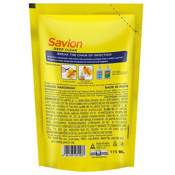Savlon Deep Clean Germ Protection Handwash Refill 175 ml - JioMart