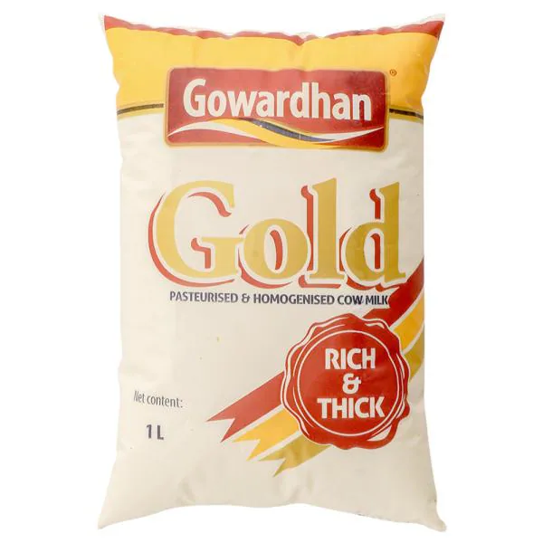 Gowardhan Gold Cow Milk 1 L (Pouch) - JioMart