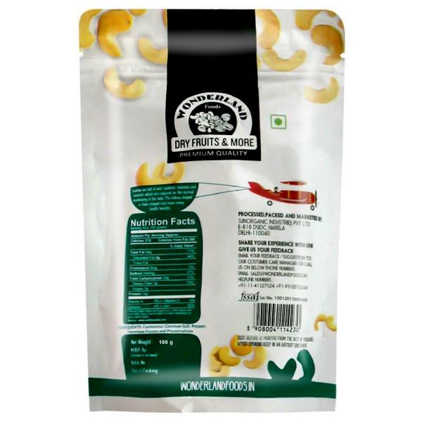 Wonderland Foods Premium Roasted & Salted Cashews 100 g - JioMart