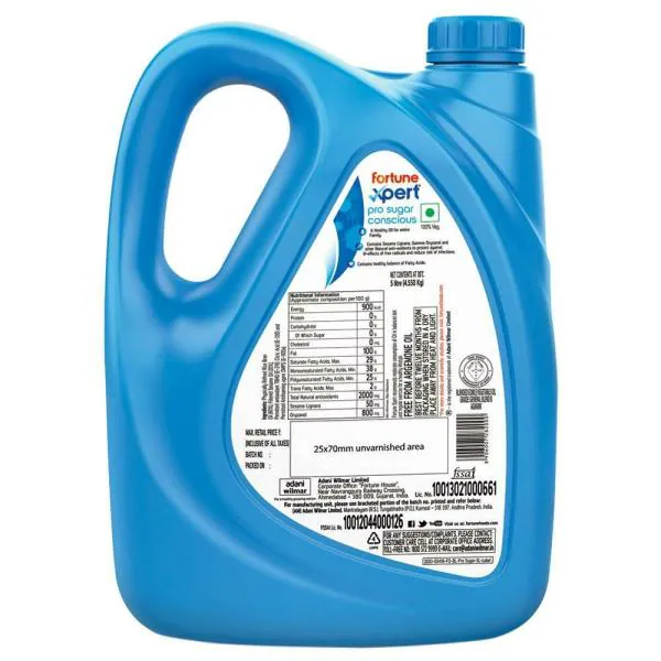 Fortune Xpert Pro Sugar Conscious Blended Vegetable Oil 5 L - JioMart