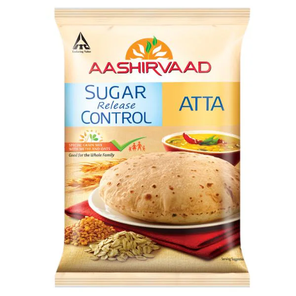 Aashirvaad Sugar Release Control Atta 1 kg - JioMart
