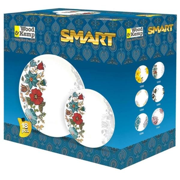 Wood & Kemp Smart Assorted Melamine Dinner Set 18 pcs - JioMart