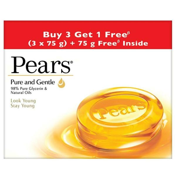 Pears Pure & Gentle Soap 75 g (Buy 3 Get 1 Free) - JioMart