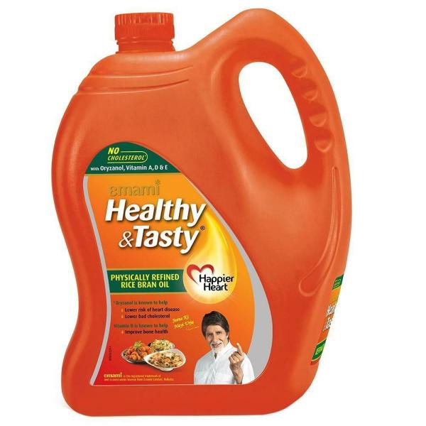 Emami Healthy & Tasty Physically Refined Rice Bran Oil 5 L - JioMart