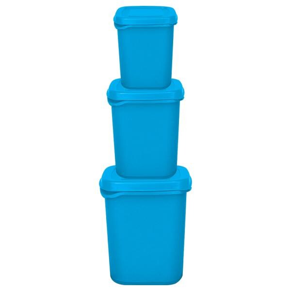 Princeware Pilot Assorted Colour Plastic Container Set (3 pcs) (No.5583 ...