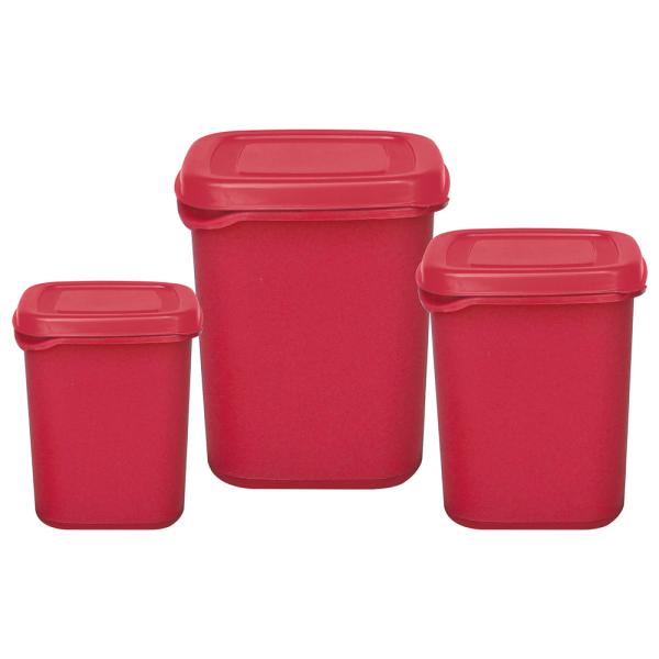 Princeware Pilot Assorted Colour Plastic Container Set (3 pcs) (No.5583 ...