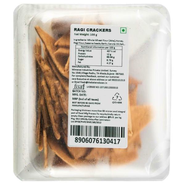 The Baker's Dozen Ragi Crackers 100 g - JioMart